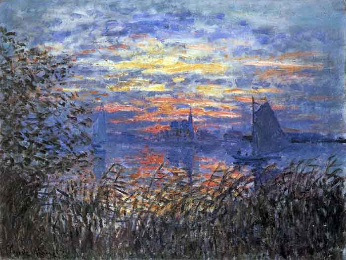 Sunset on The Seine by Monet - The Museum Outlet